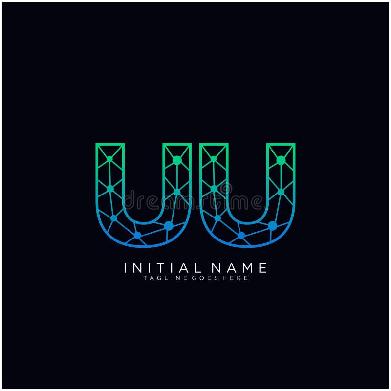 UU Letter Logo Icon Design Template Elements Stock Vector ...