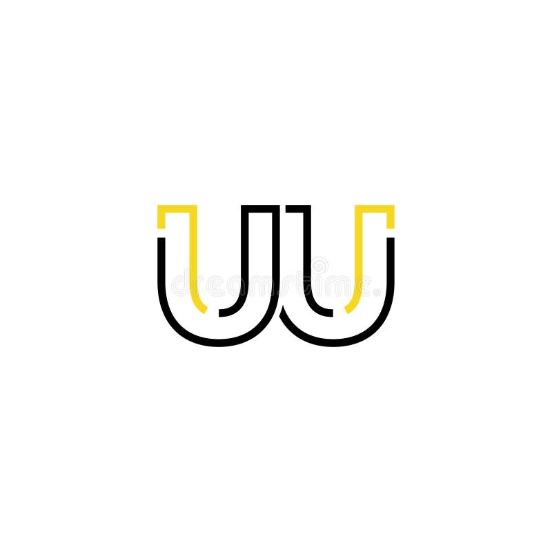 UU Letter Logo Icon Design Template Elements Stock Vector ...