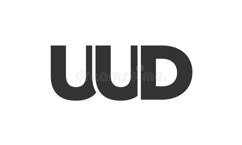 UUD Logo Design Template with Strong and Modern Bold Text. Initial ...