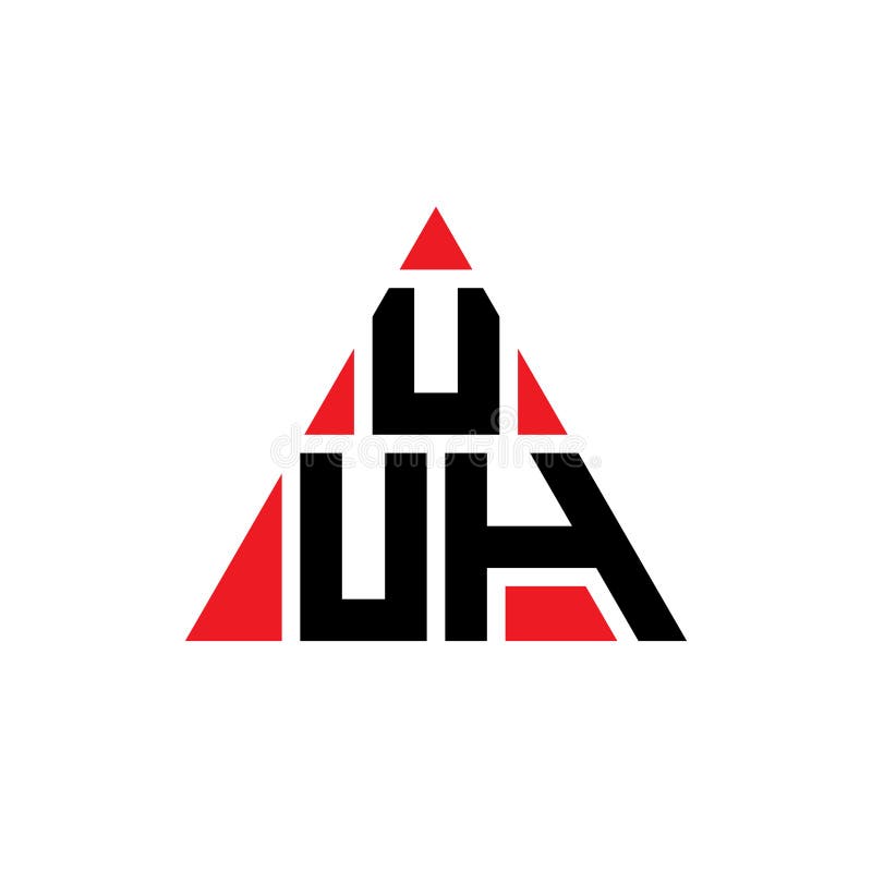 UUH Triangle Letter Logo Design with Triangle Shape. UUH Triangle Logo ...