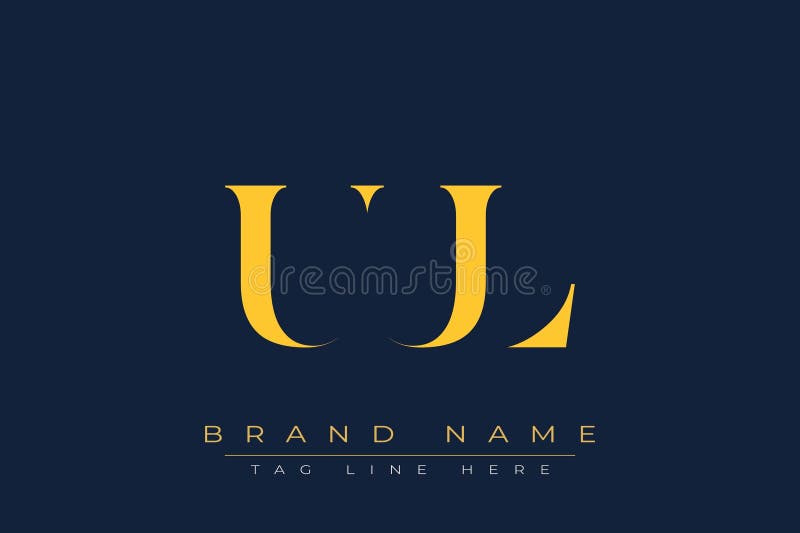 UUL Abstract Letter Logo Design Stock Vector - Illustration of font ...