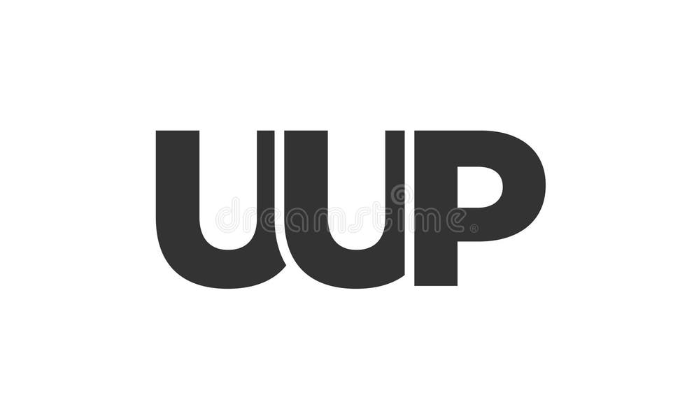 UUP Logo Design Template with Strong and Modern Bold Text. Initial ...