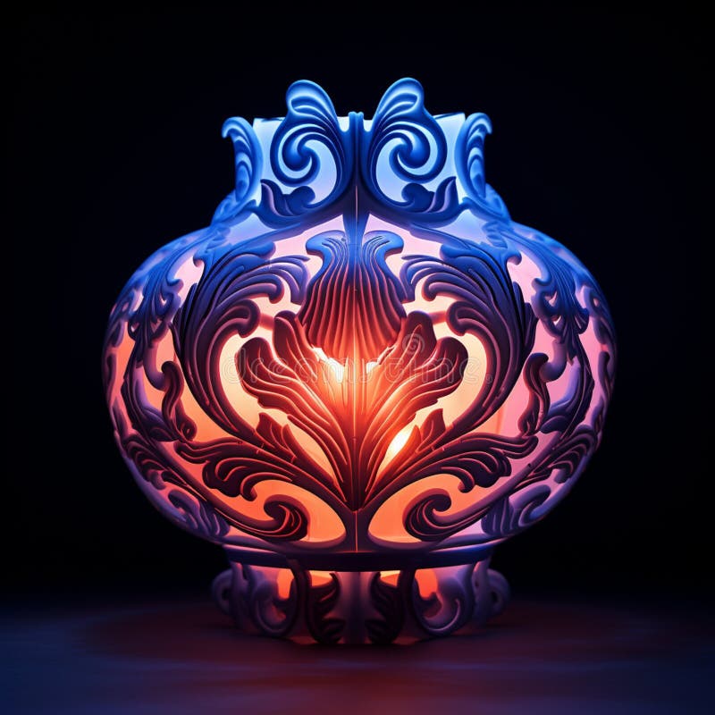 UV Blacklight of Photographing a Paper Lantern with a Stencil Base ...