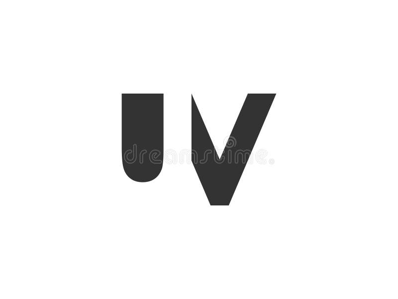 UV Creative Geometric Initial Based Modern and Minimal Logo. Letter U V ...