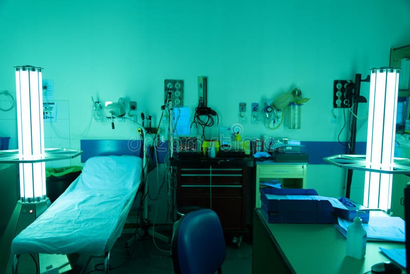 Ultraviolet Light Disinfection of Hospital Waiting Rooms Stock Image ...