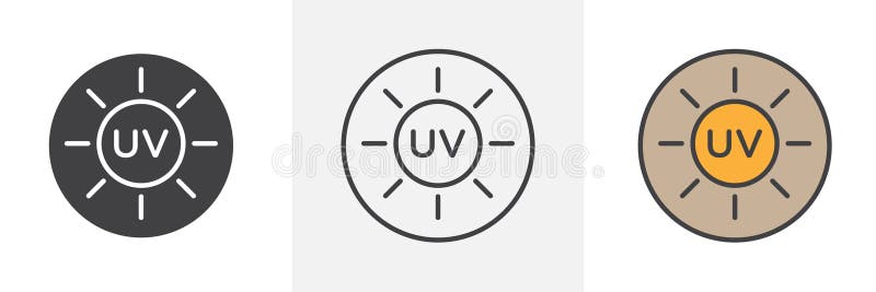 UV icon vector stock illustration. Illustration of sunblock - 348469841
