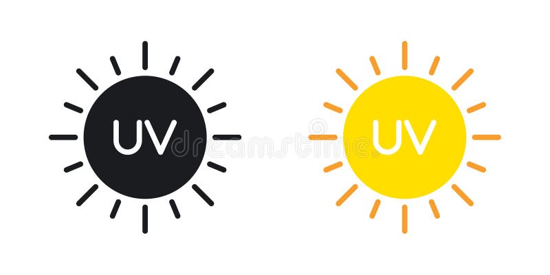 UV icon vector stock vector. Illustration of label, sunblock - 348159386