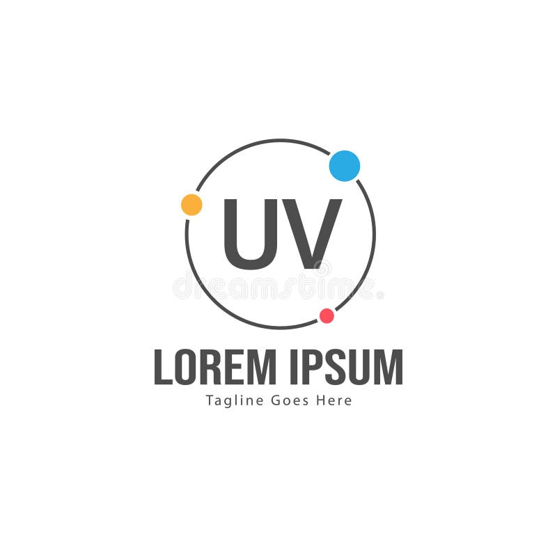 UV Letter Logo Design. Creative Modern UV Letters Icon Illustration ...