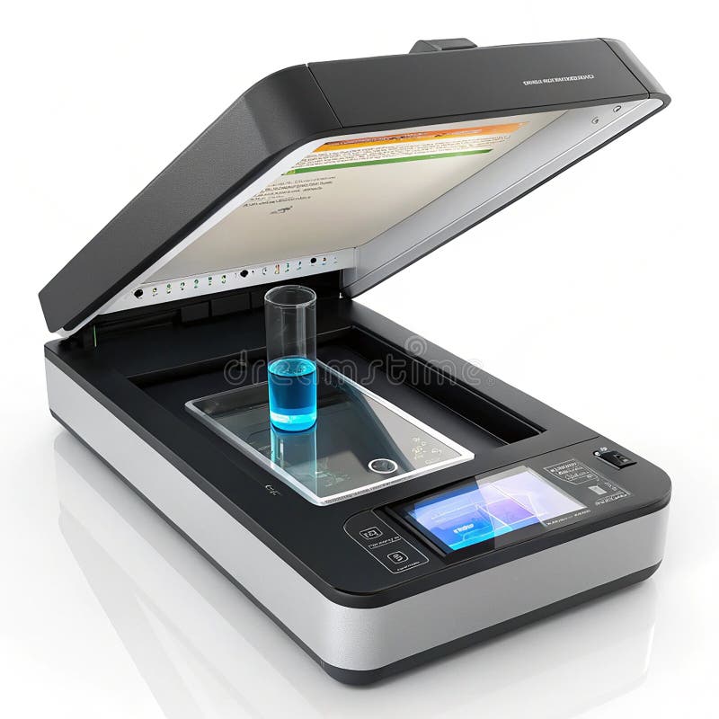 UV Light Scanner Analyzing Liquid Sample Stock Illustration ...
