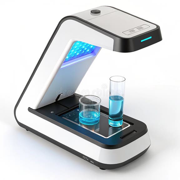 UV Light Scanner Analyzing Liquid Sample Stock Illustration ...
