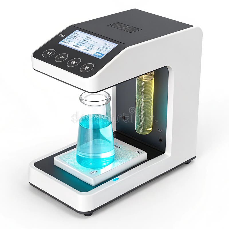 UV Light Scanner Analyzing Liquid Sample Stock Illustration ...