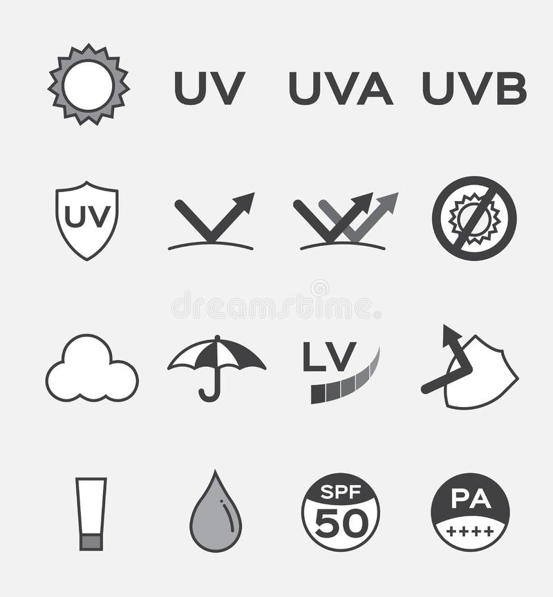 UV LOGO , Uva Uvb and Spf with Orange Color Stock Vector - Illustration ...