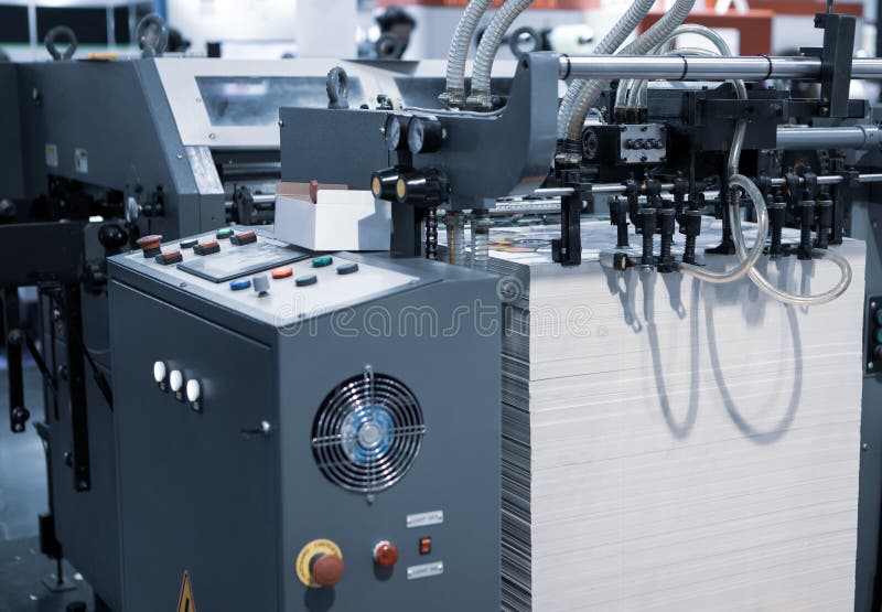 UV Printing Die Punching and Creasing Machine Stock Photo - Image of ...