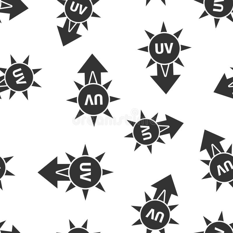 UV Radiation Icon in Comic Style. Ultraviolet Cartoon Vector ...