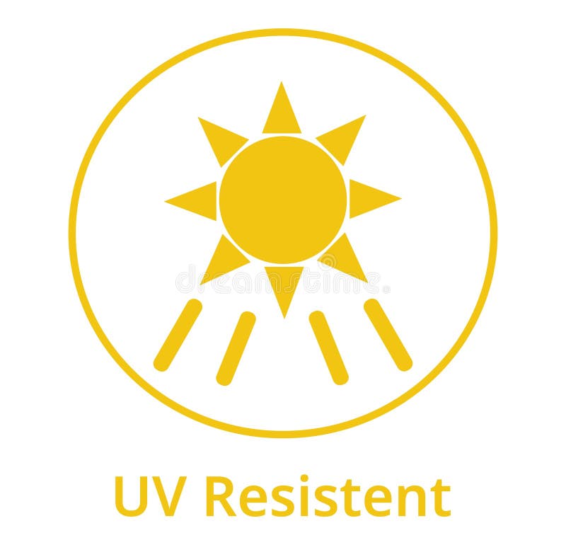 UV Resistent Symbol stock vector. Illustration of resistant - 303855233