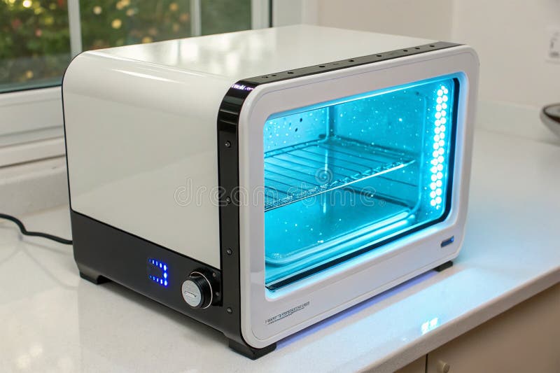 A UV Sanitizing Device with a Glowing Interior Stock Illustration ...