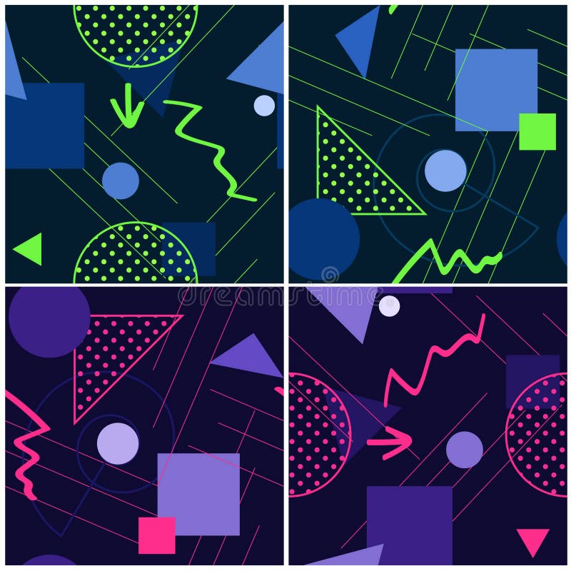 UV Ultra Violet Luminous Neon Light Effect Pattern. Stock Vector ...