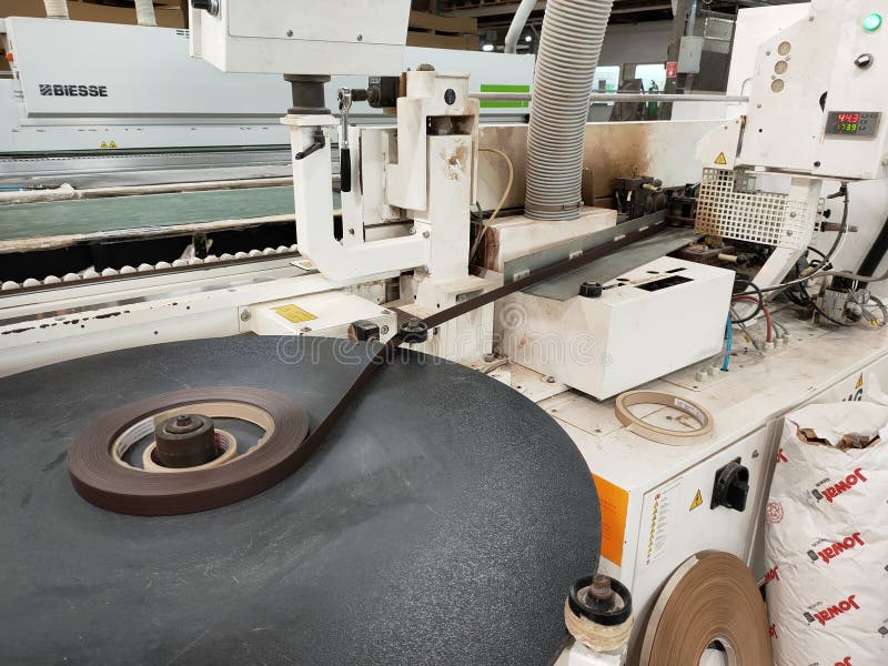 Uv wood coating machine stock photo. Image of manufacture - 202044528