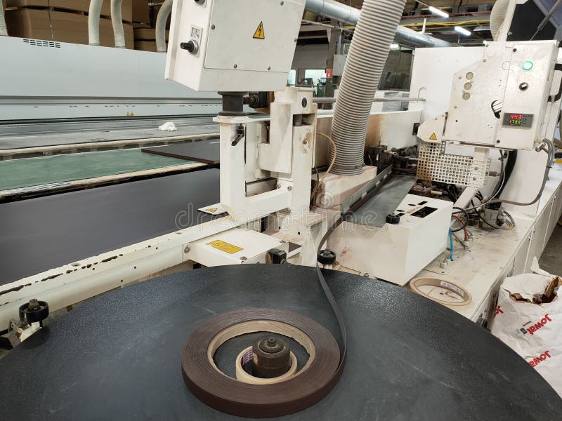 Uv wood coating machine stock photo. Image of furniture - 202044468