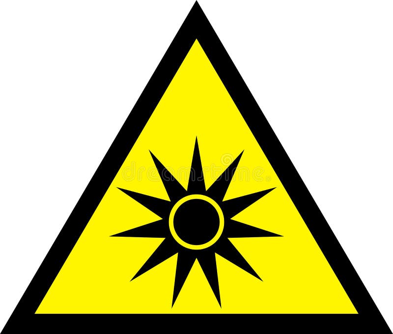 UV Yellow Safety Sign - UV Warning Sign. Stock Illustration ...