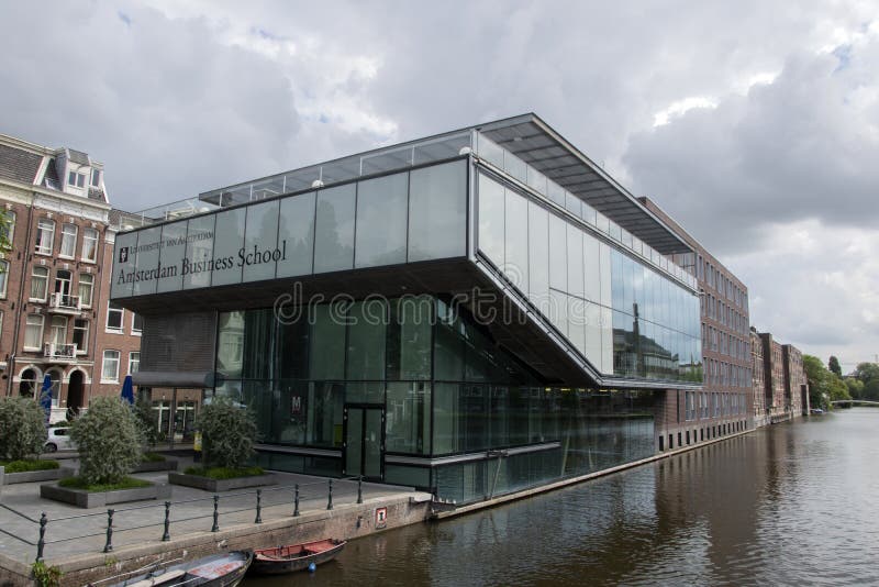 Entrance of the UVA University Building at the Roeterseiland Campus at ...