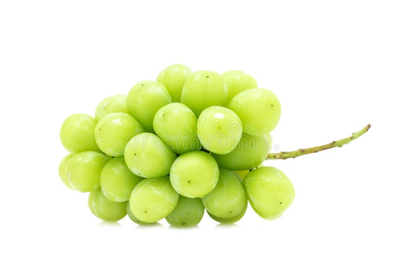 Uva Branca Isolada No Fundo Branco Foto de Stock - Imagem de doce, tropical: 130657160
