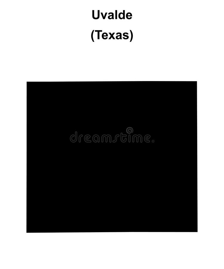 Uvalde outline map stock illustration. Illustration of boundary - 361794612