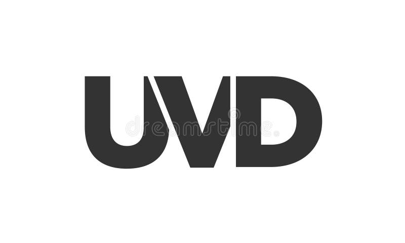 UVD Logo Design Template with Strong and Modern Bold Text. Initial ...