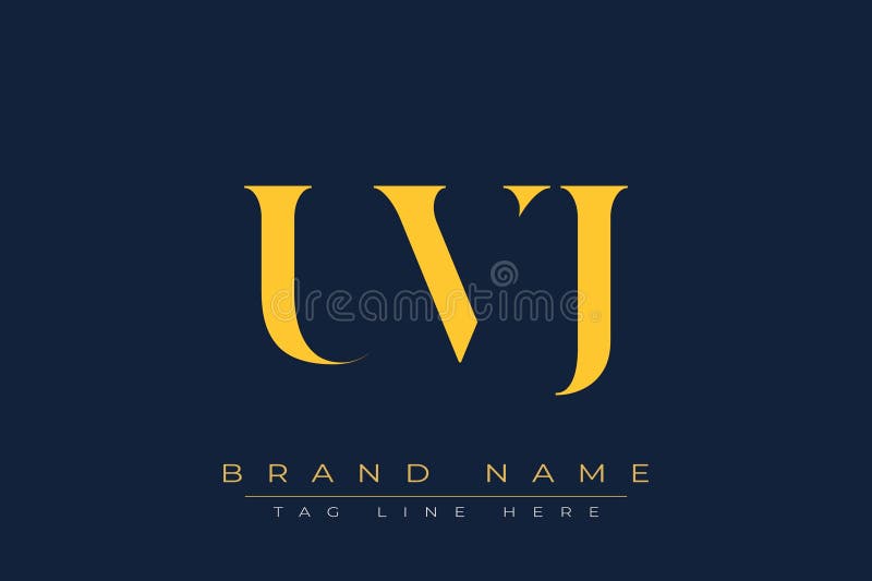 UVJ Abstract Letter Logo Design Stock Vector - Illustration of ...