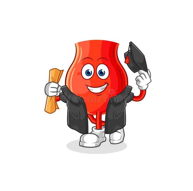 Uvula Graduation Vector. Cartoon Character Stock Illustration ...