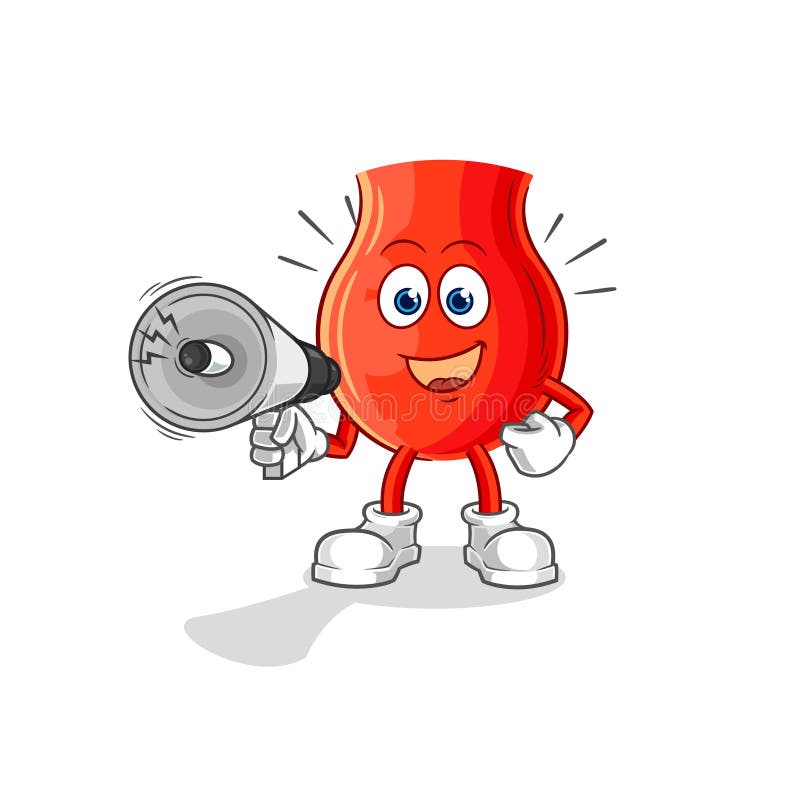 Uvula Holding Hand Loudspeakers Vector. Cartoon Character Stock ...