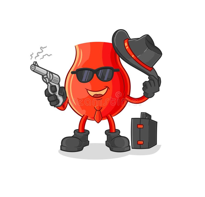 Uvula Mafia with Gun Character. Cartoon Mascot Vector Stock ...