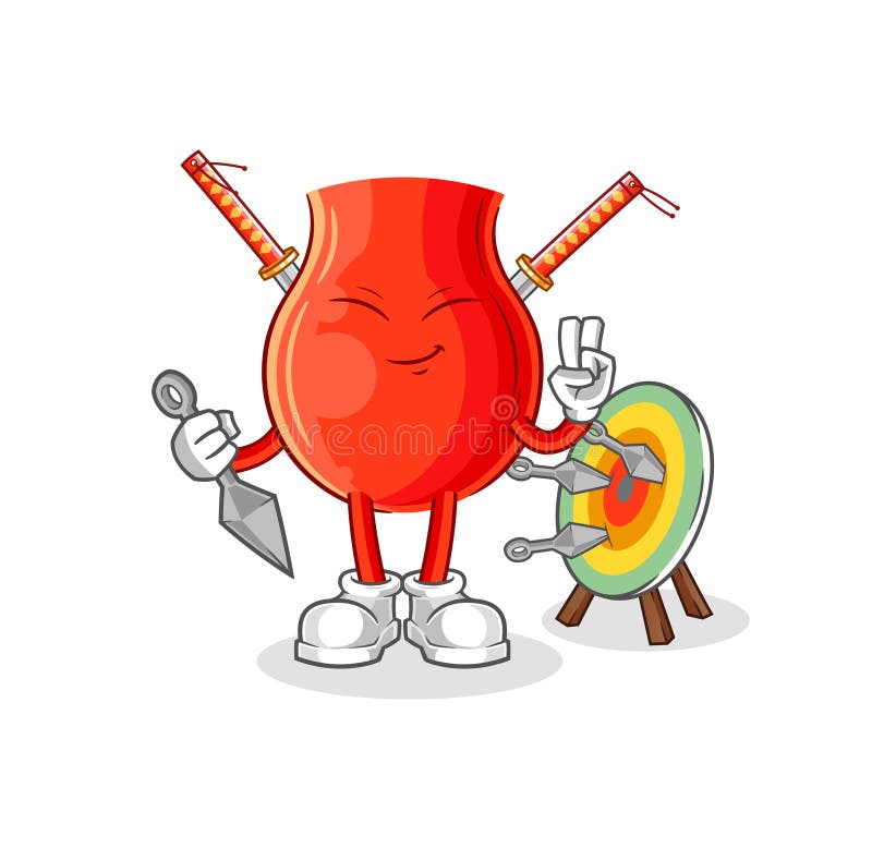 Uvula Ninja Cartoon. Character Vector Stock Illustration - Illustration ...