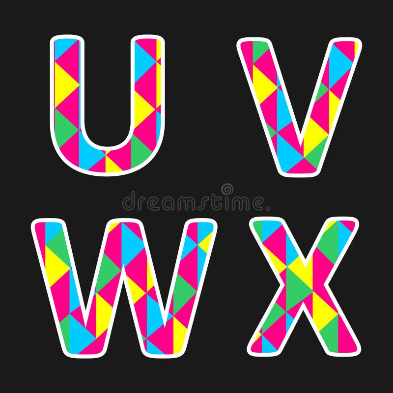 The UVWX letters stock vector. Illustration of design - 79976115