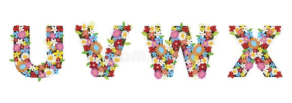 UVWX spring flowers stock vector. Illustration of joyful - 2623948