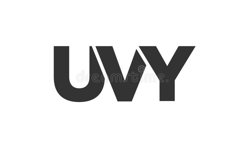 UVY Logo Design Template with Strong and Modern Bold Text. Initial ...