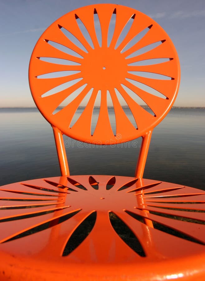 Uw chairs orange editorial stock photo. Image of mendota - 353068