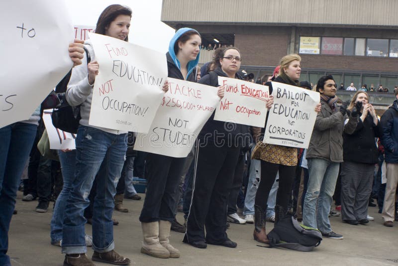 UW-Milwaukee Union-Rights Rally Editorial Stock Image - Image of ...