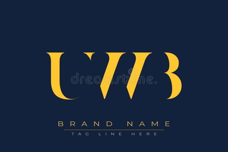 UWB Abstract Letter Logo Design Stock Vector - Illustration of emblem ...