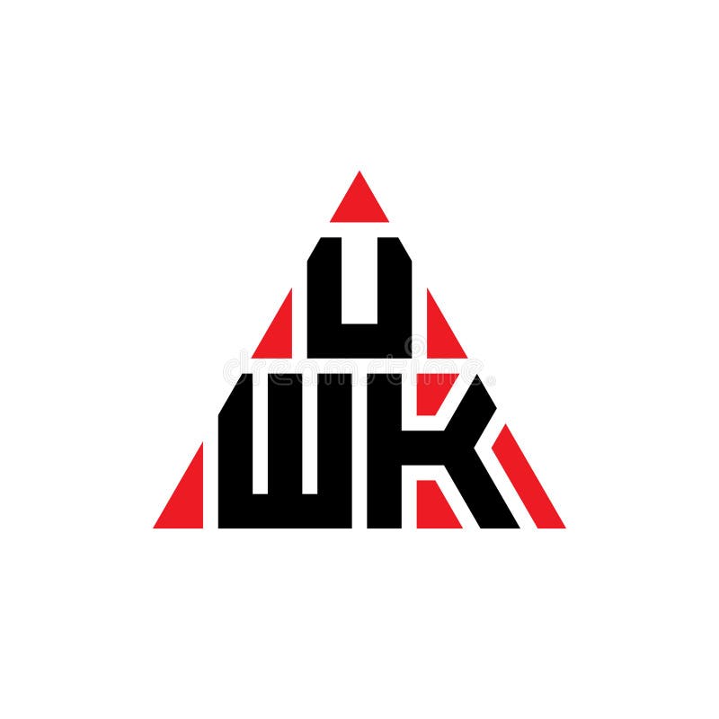 UWK Triangle Letter Logo Design with Triangle Shape. UWK Triangle Logo ...