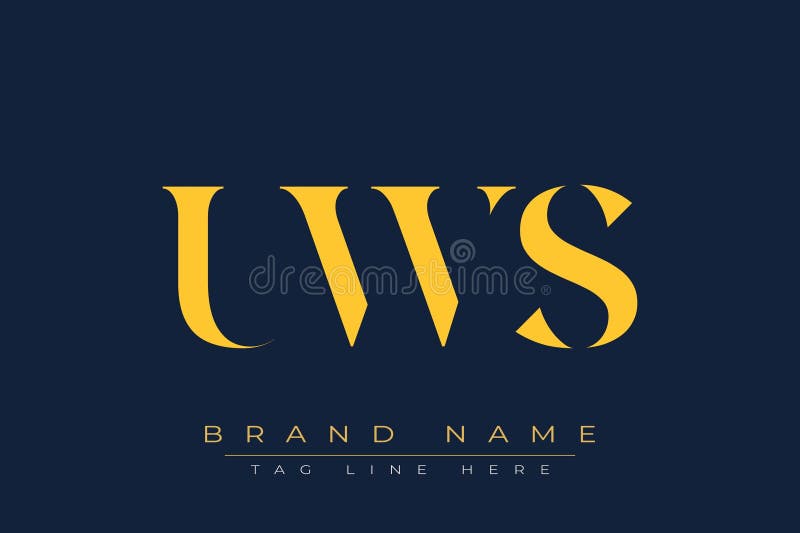 UWS Abstract Letter Logo Design Stock Vector - Illustration of icon ...