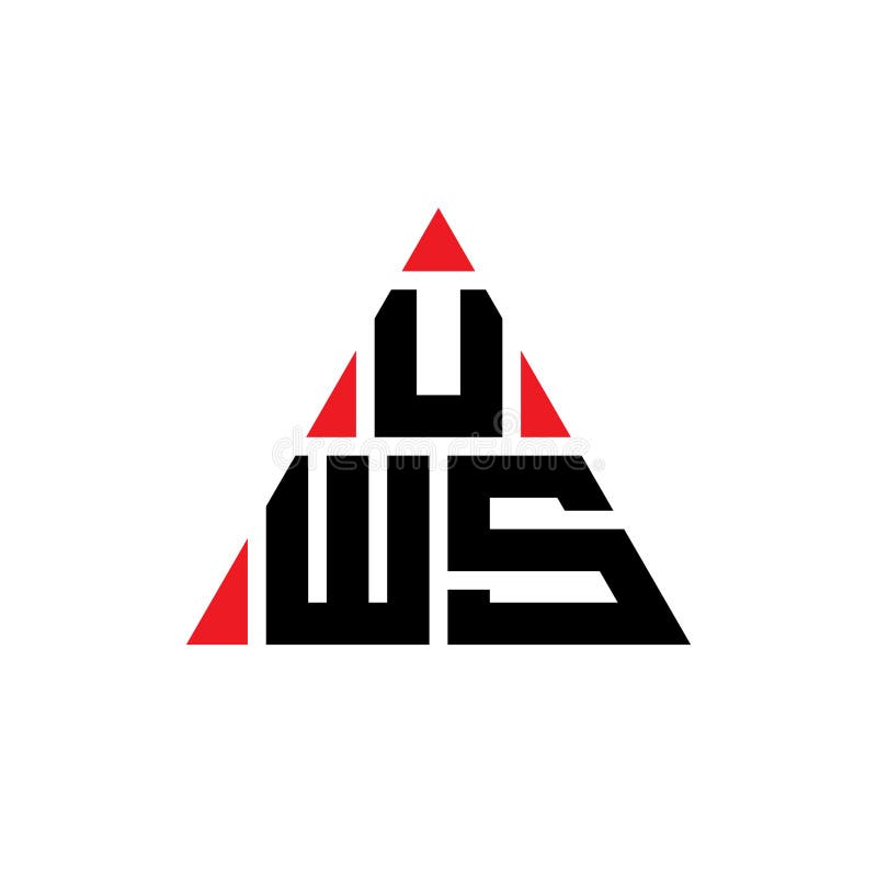 UWS Triangle Letter Logo Design with Triangle Shape. UWS Triangle Logo ...