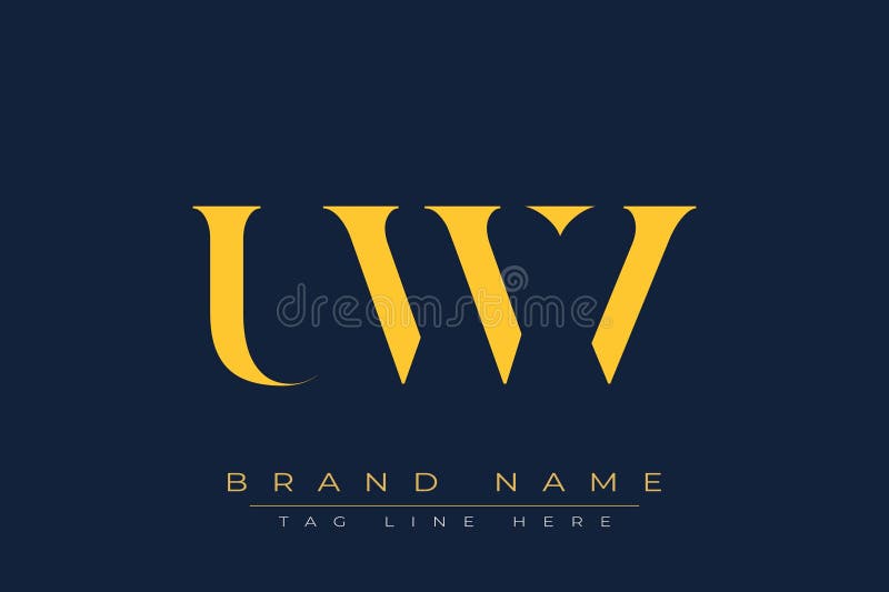 UWV Abstract Letter Logo Design Stock Vector - Illustration of modern ...