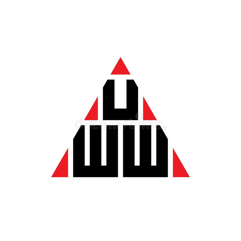 UWW Triangle Letter Logo Design with Triangle Shape. UWW Triangle Logo ...