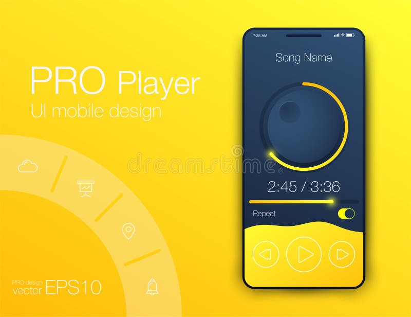 UX Audio Player Templates. Stock Vector Eps10 Stock Vector ...