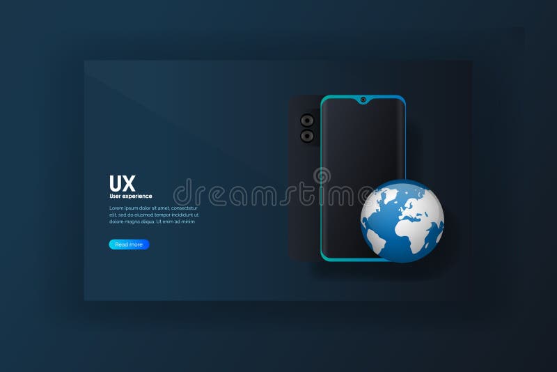 UX Banner - User Experience Banner Concept.Vector Illustration Stock ...