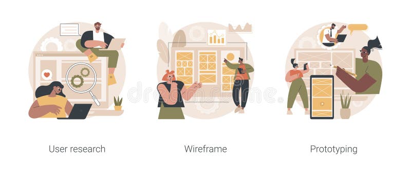 UX Design Abstract Concept Vector Illustrations. Stock Vector ...