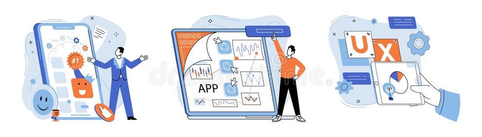 UX Design Metaphor. UX, Architect Shaping User Interface Journey Designing Software, Endeavor ...