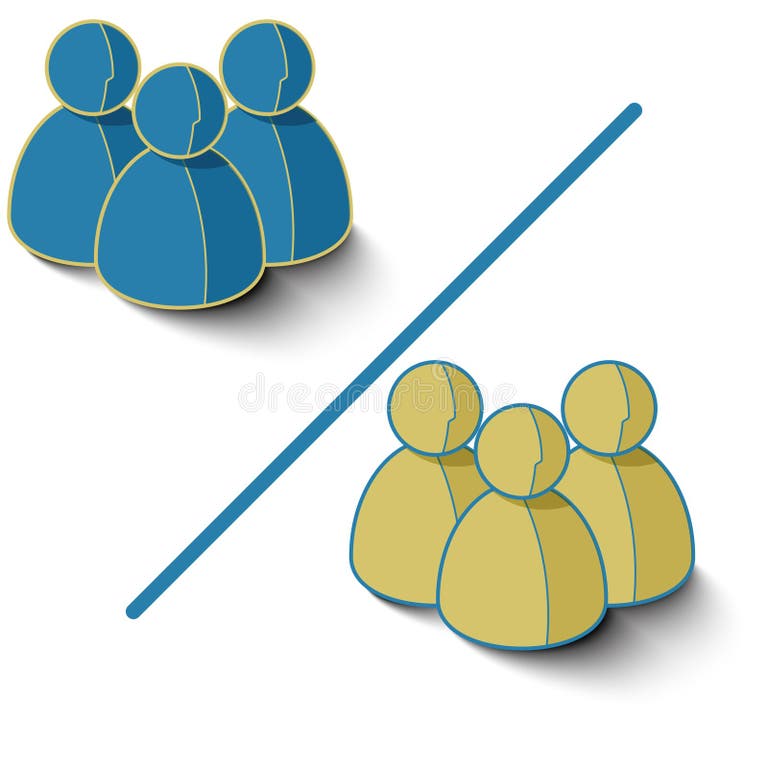 UX Design, Split Users into Groups. Stock Vector - Illustration of ...