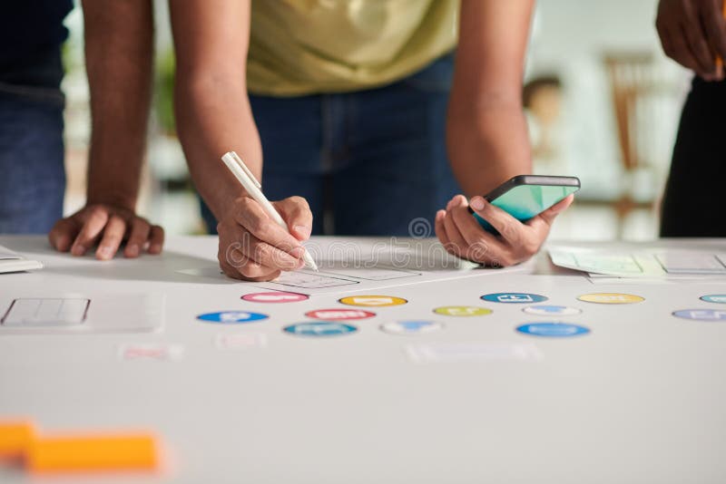 UX Designer Checking Message from Client Stock Photo - Image of ...